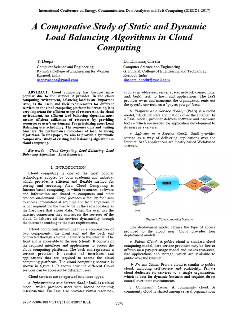 A Comparative Study of Static and Dynamic Load Balancing Algorithms in ...