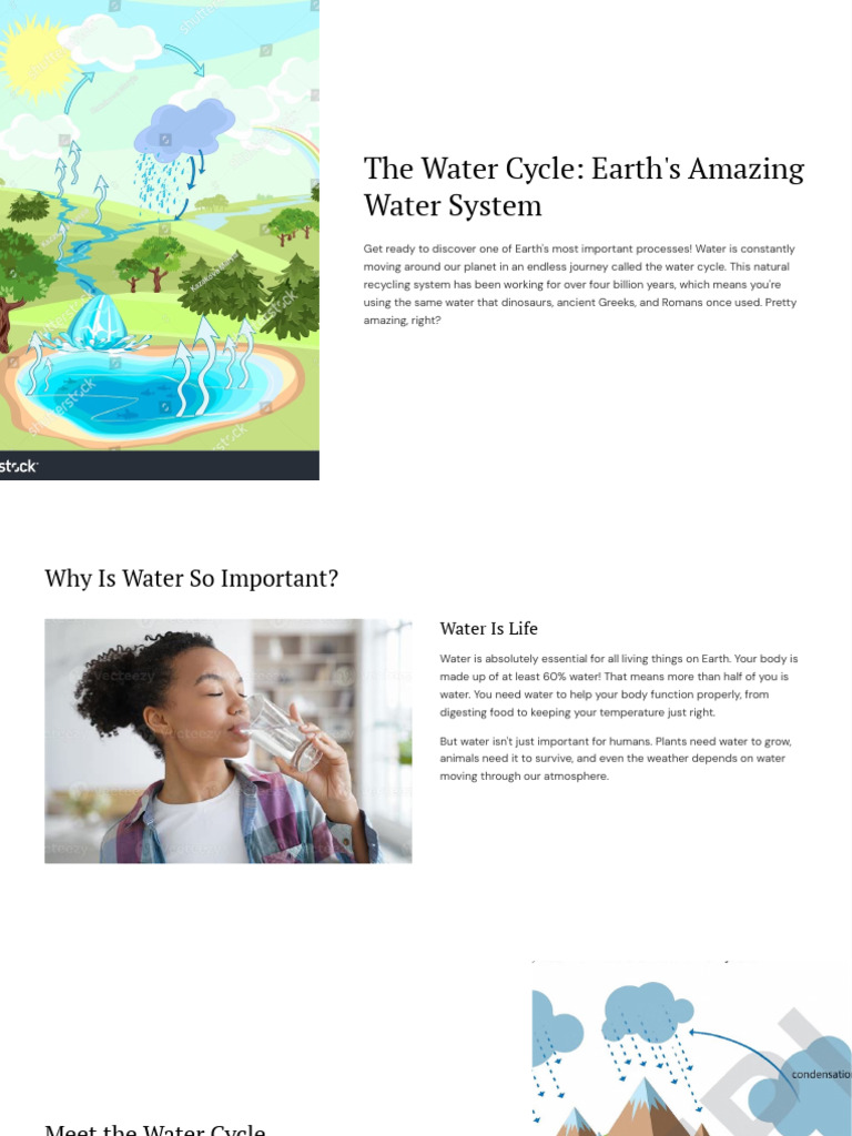 The Water Cycle Earths Amazing Water System | PDF | Water | Water Cycle