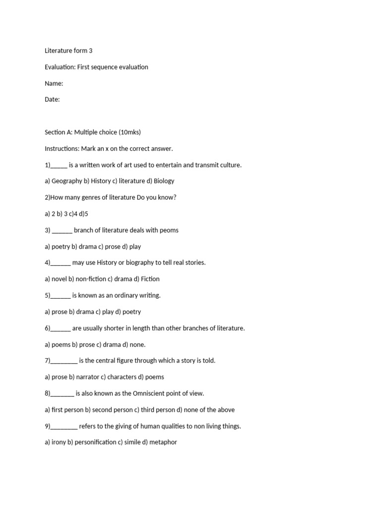 Literature Form-WPS Office | PDF