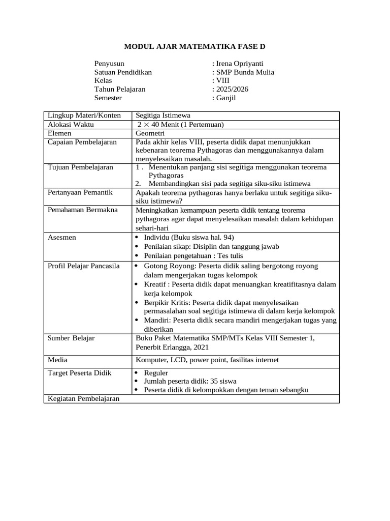 Modul Ajar PPG | PDF