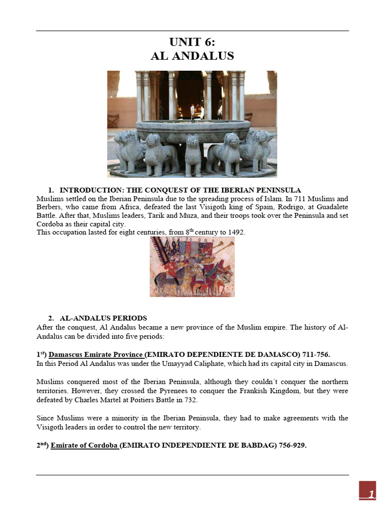 Unit 6 - Al-Andalus | PDF | Al Andalus | Middle Ages