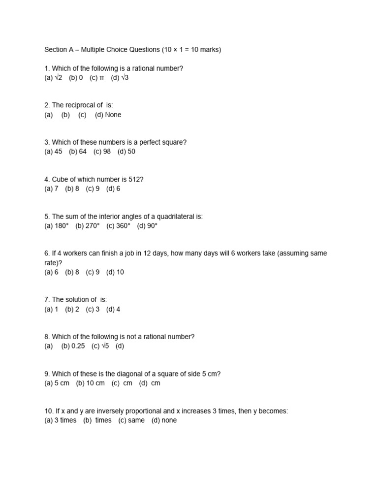 Class 8 Test 2 | PDF