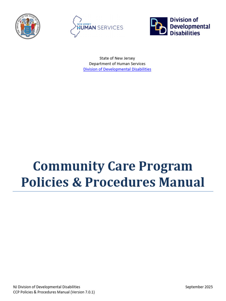 NJ Community Care Program Manual 2025 | PDF | Health Insurance ...