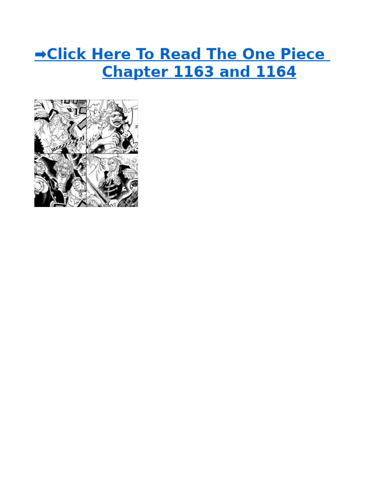 One Piece Chapter 1163 and 1164 Manga Scan (Read Now) in English | PDF