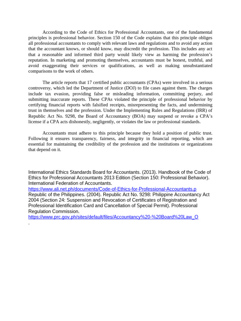 Professional Behavior | PDF