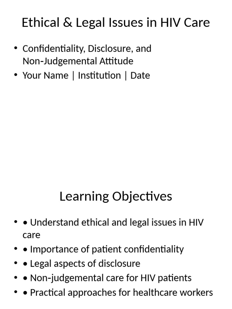Ethical HIV Disclosure Practices | PDF | Informed Consent | Confidentiality