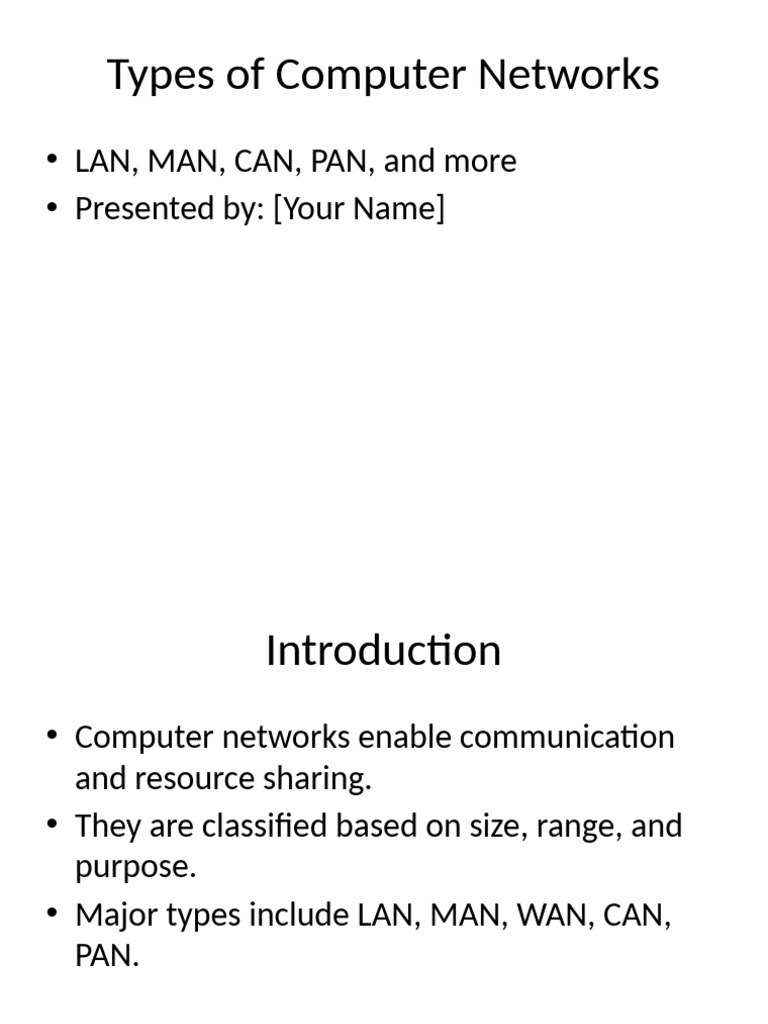 Types of Computer Networks | PDF