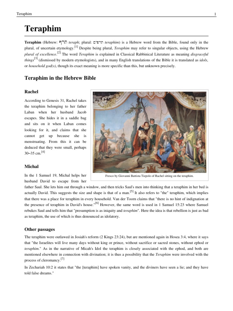 Teraphim | Hebrew Bible | Hebrew Language Names