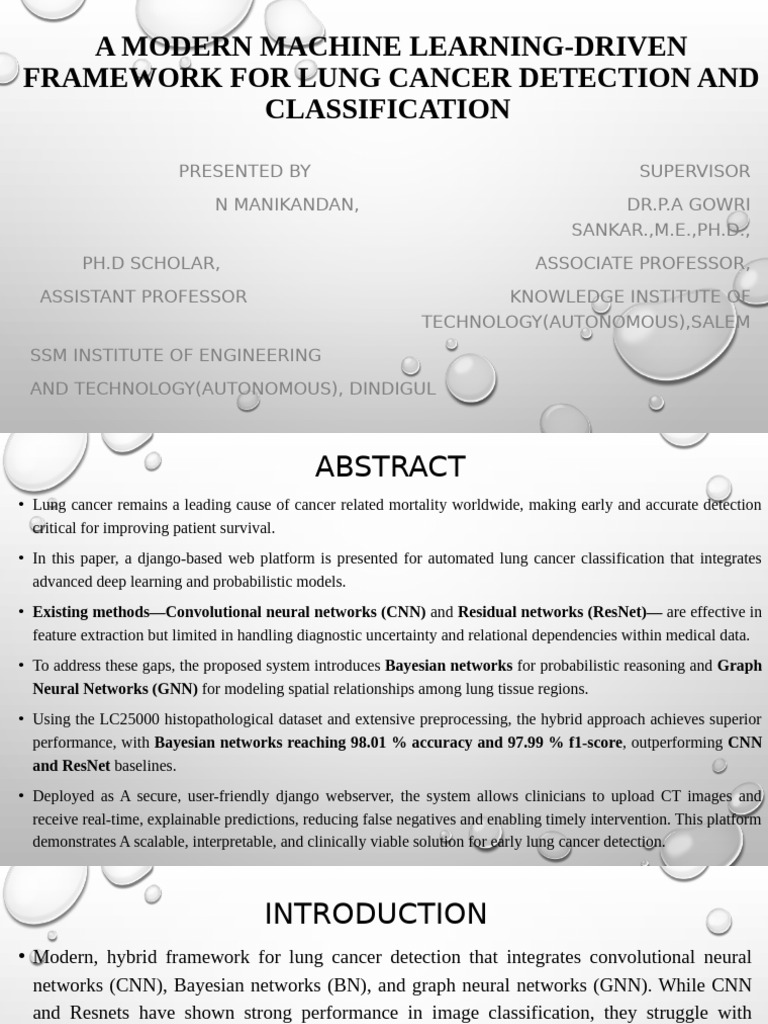 Machine Learning for Lung Cancer Detection | PDF | Deep Learning ...