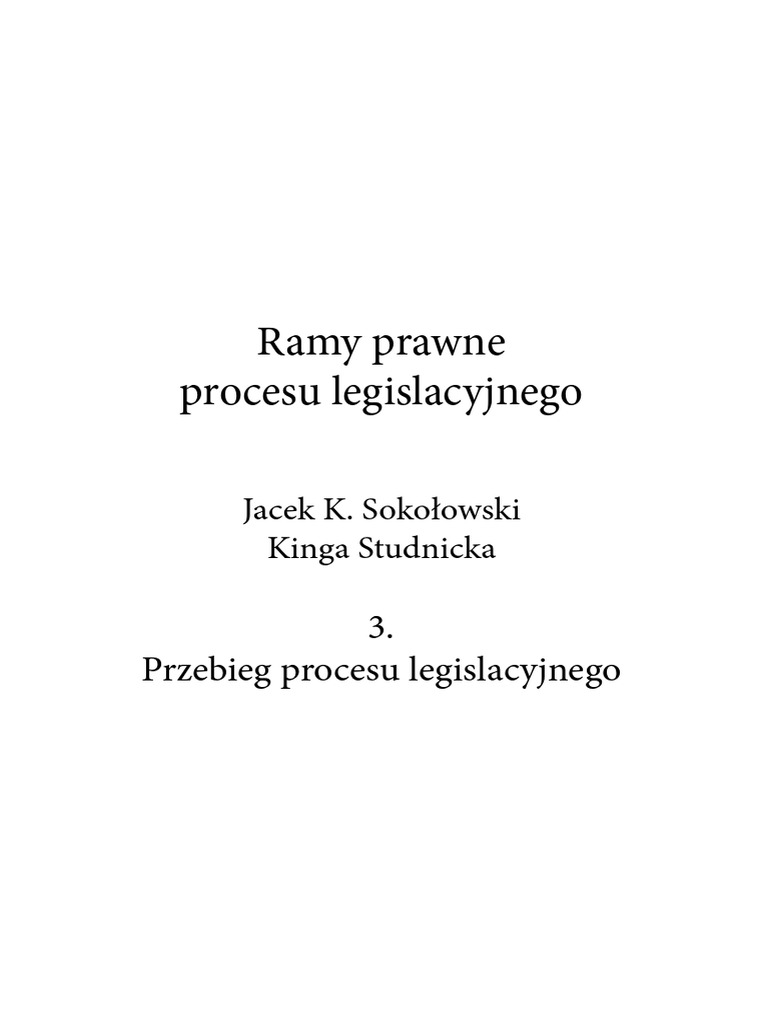 Proces Legislacyjny | PDF
