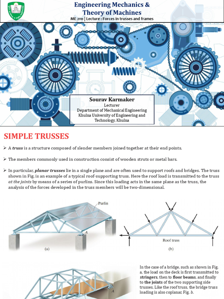 Forces in Trusses and Frames | PDF | Truss | Force