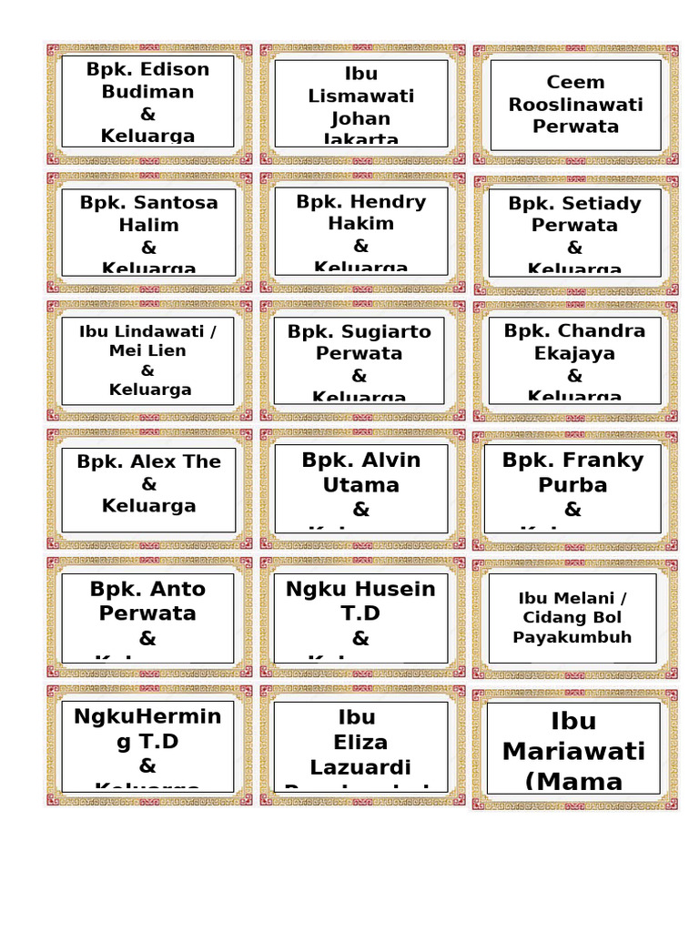 Label Undangan | PDF