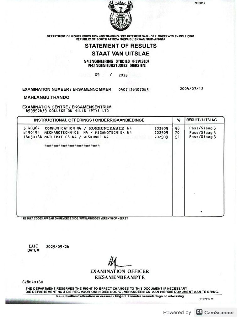 Statement of Results | PDF
