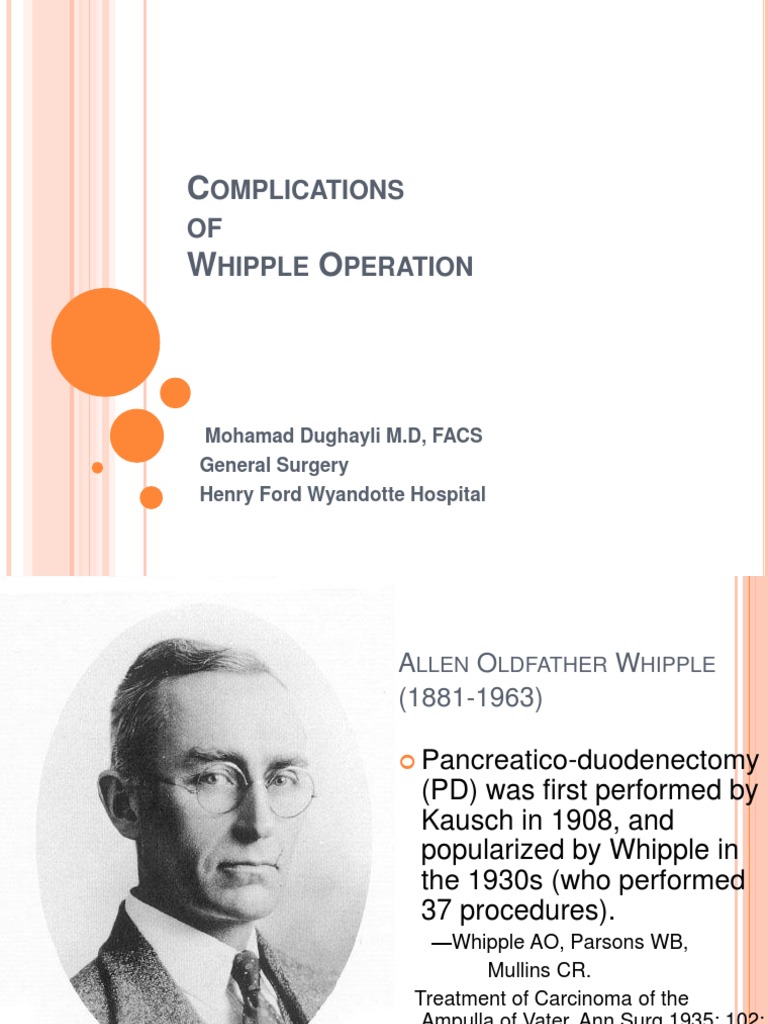 Whipple Complication | PDF | Digestive Diseases | Abdomen