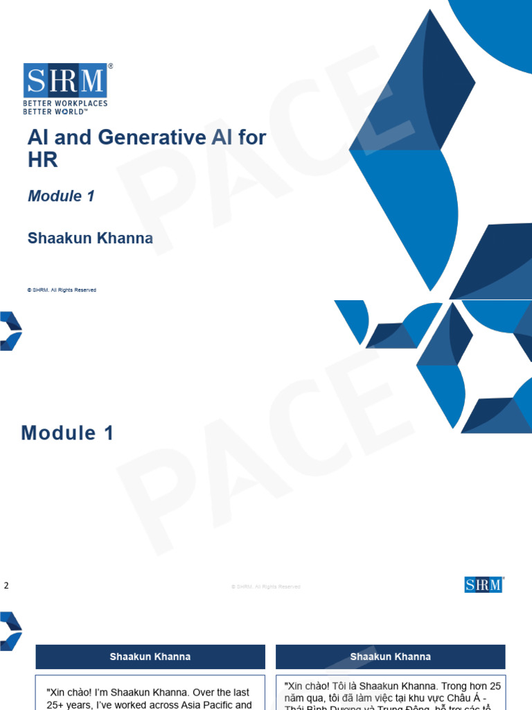 AI for HR Workshop Vietnam - Module 1 Slides | PDF