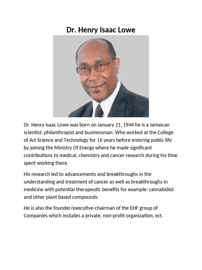 Dr. Henry Isaac Lowe | PDF