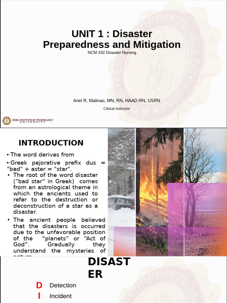 Disaster Nursing: Preparedness & Mitigation | PDF | Natural Disasters ...