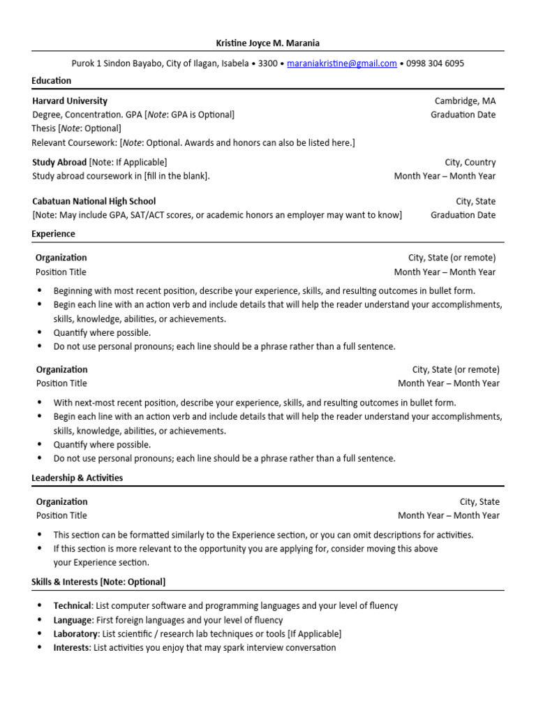 Accessible MCS Resume Template Bullet Points | PDF | Linguistics | Learning