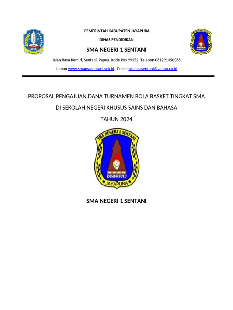 Proposal Pengajuan Dana Turnamen Bola Basket Tingkat Sma | PDF
