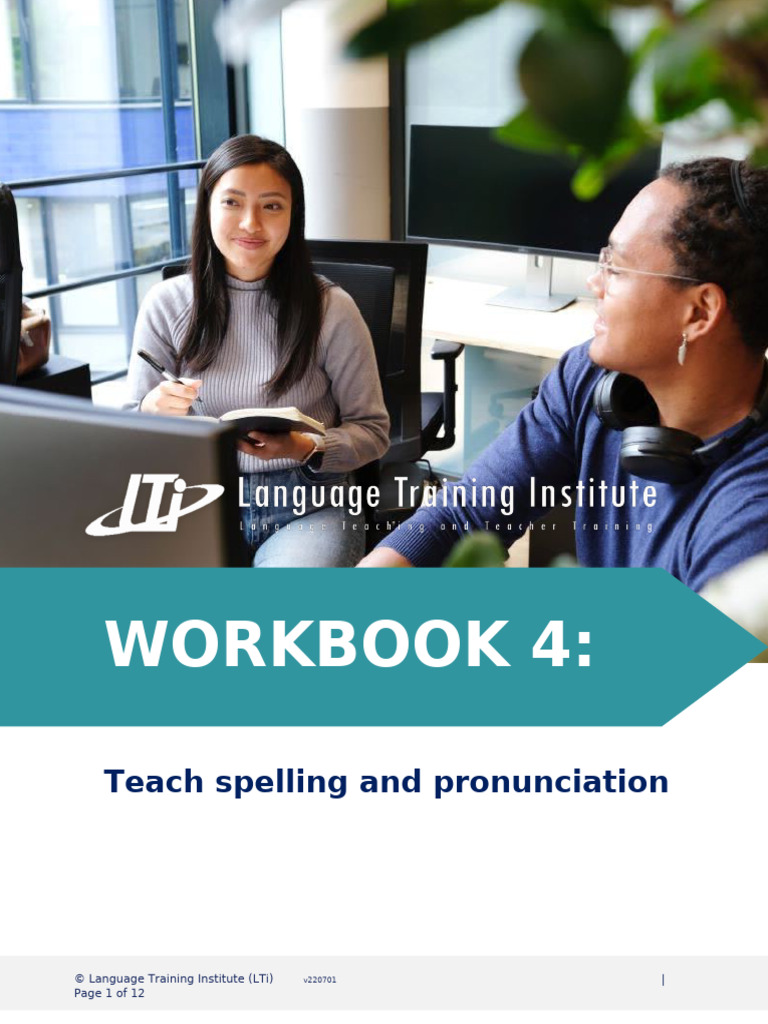 Workbook 4 - Teach Spelling and Pronunciation v220628 | PDF | English ...