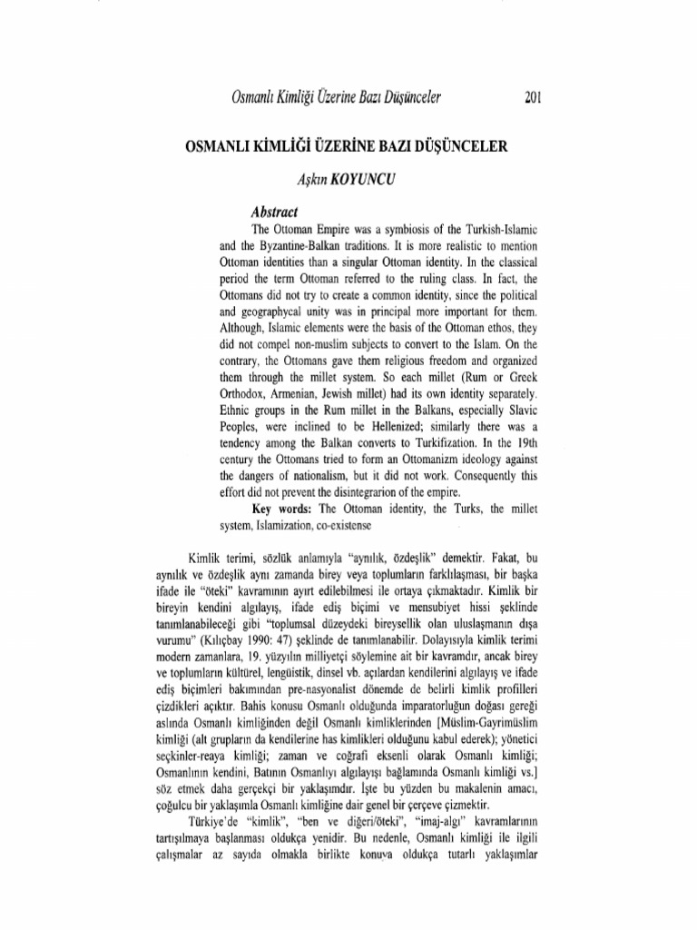 Osmanl - Kimli - I - Zerine Baz - D - Nceler (#329827) - 326878 | PDF