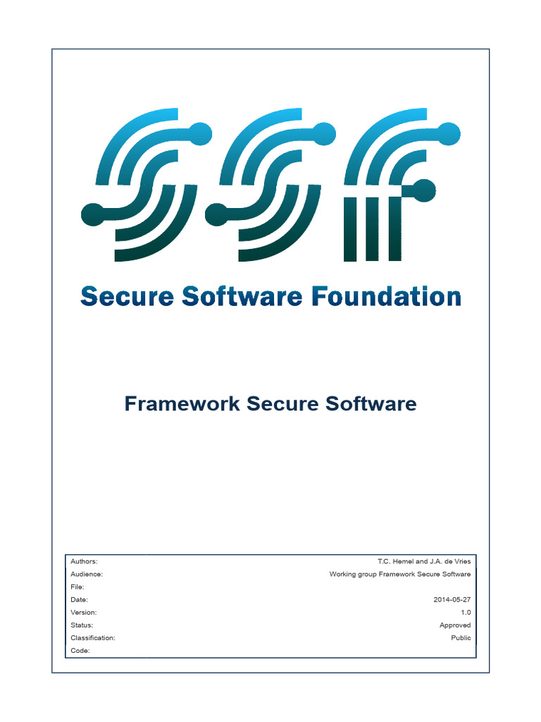 Secure Software Framework Guide | PDF | Computer Security | Security