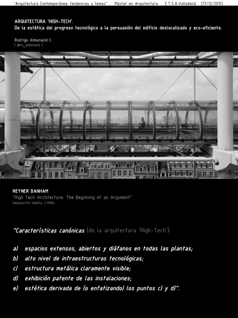 Arquitectura High-Tech: Estética y Función | PDF | Arquitecto