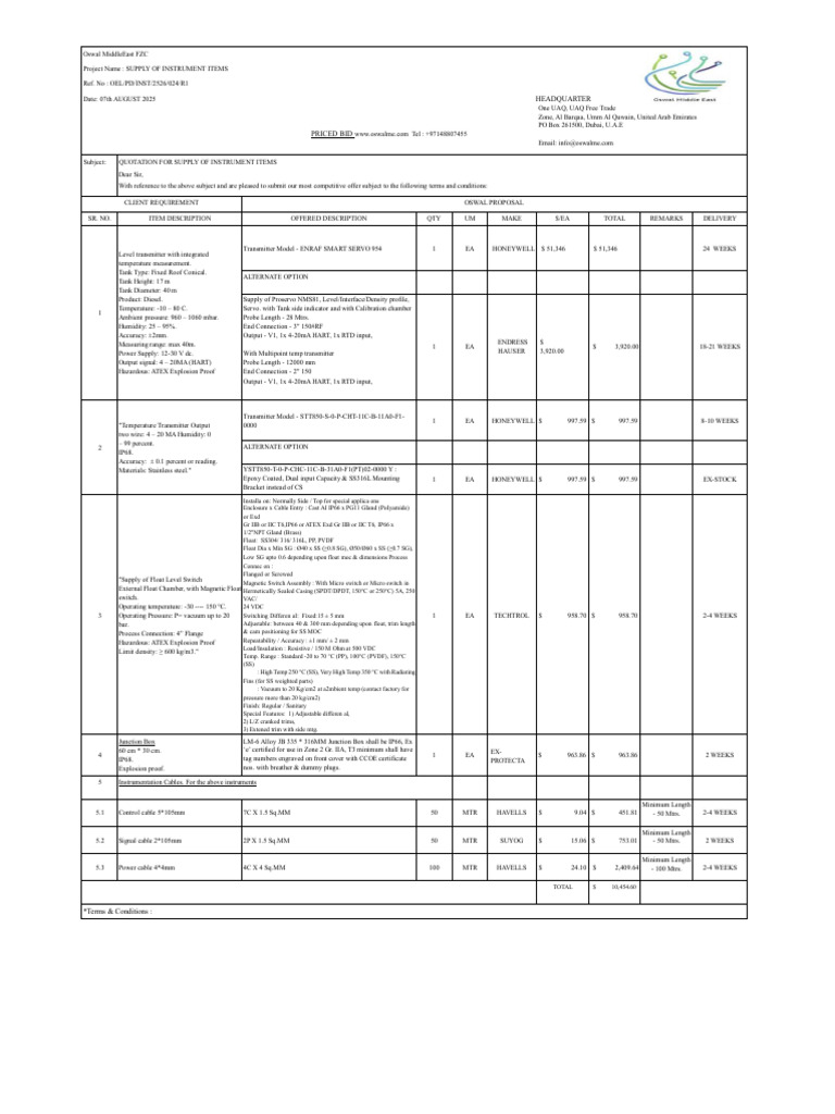 12.08.25 Commercial Offer 024 R1 INST.-1 | PDF