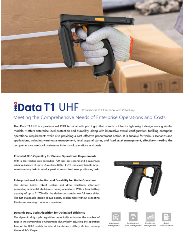 MVBD - en IData T1UHF Product Datasheet 2024V2.0 | PDF