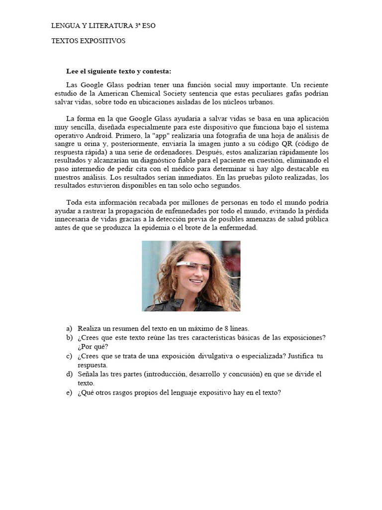 3º ESO - Textos Expositivos | PDF