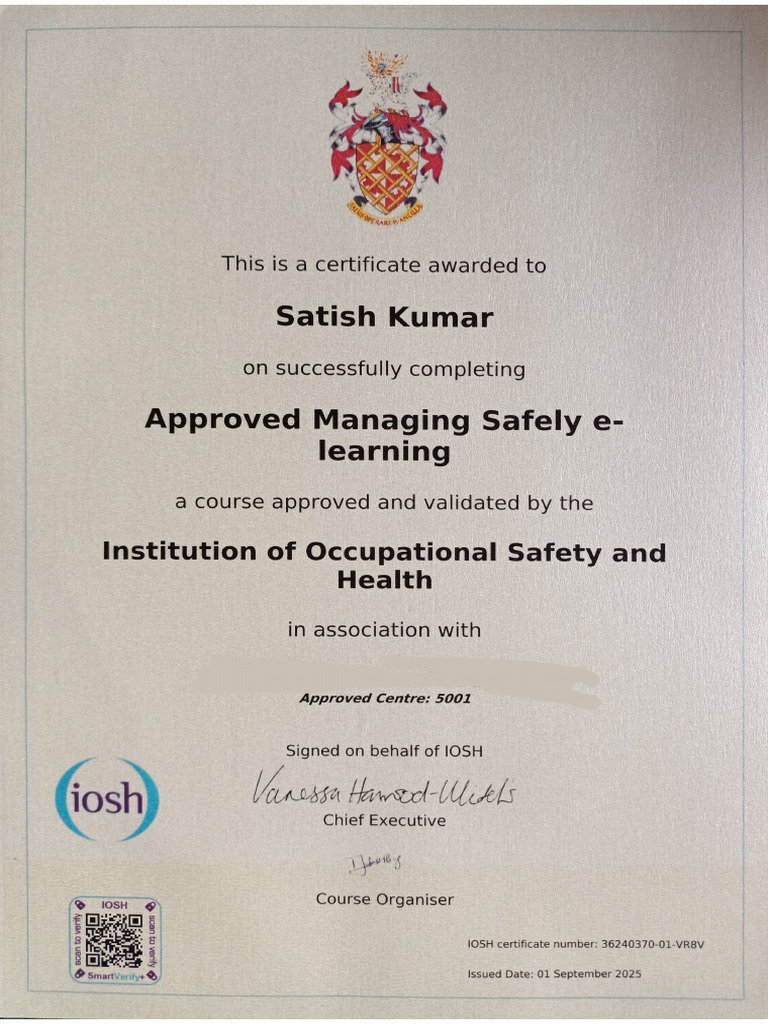 IOSH Sample | PDF