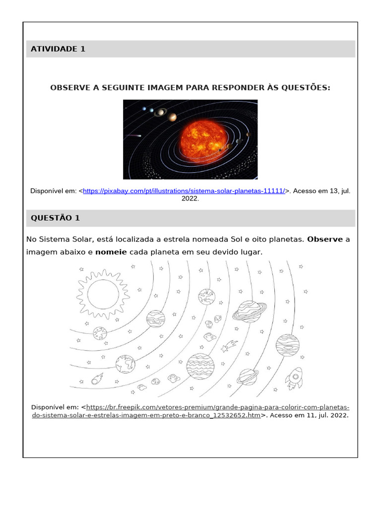 Atividade - Movimentos Da Terra | PDF
