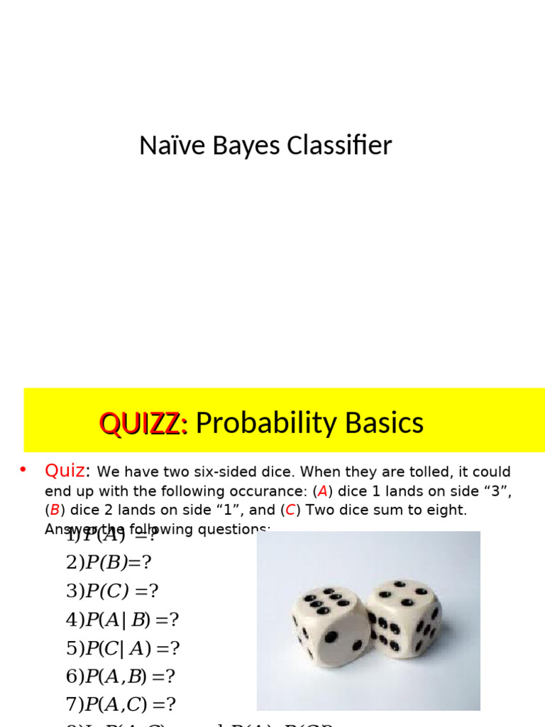 Naive Bayes Classifier | PDF | Statistical Classification | Bayesian Inference