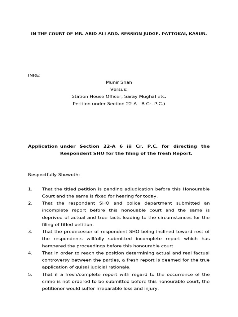 22 A 6 III For Additional Direction | PDF | Affidavit | Judiciaries