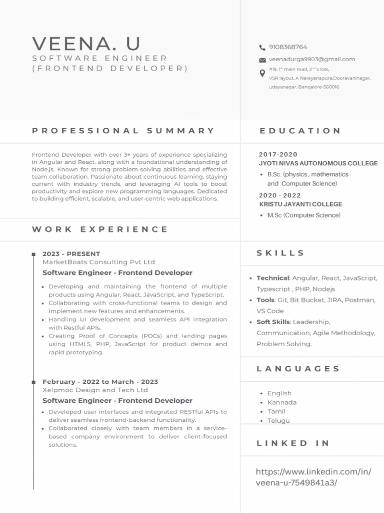 Veena Resume 2025 | PDF