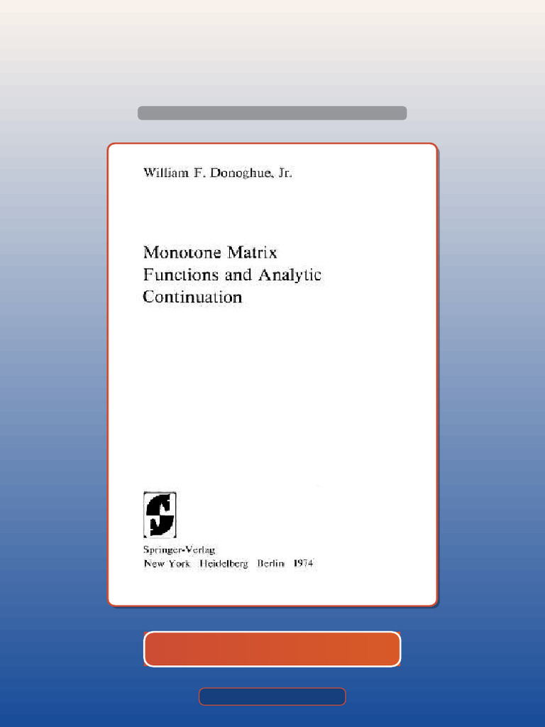 Monotone Matrix Functions and Analytic Continuation Ebook and TestBank ...