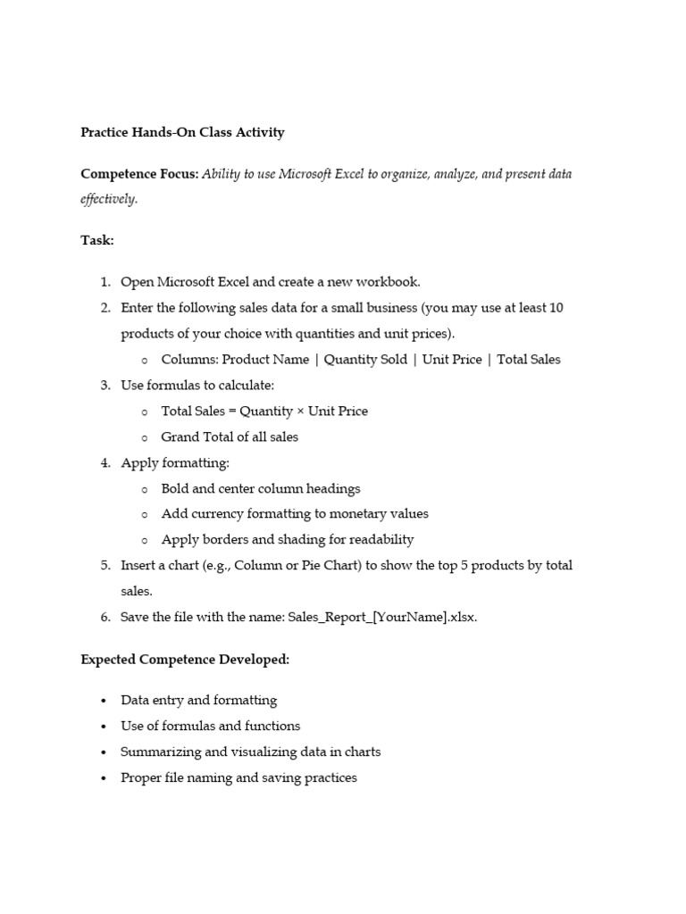 Practice Excel | PDF