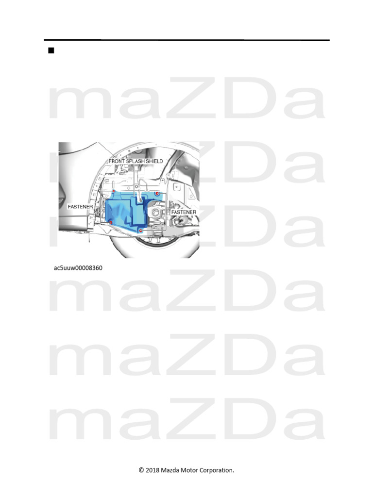 Mazda Splash Shield Installation Guide | PDF