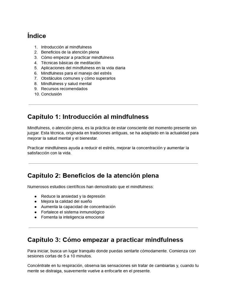 Mindfulness para Principiantes - Guía Práctica para Vivir Con Atención ...