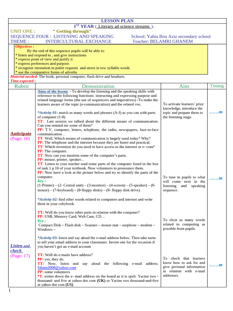First Lesson Getting Through | PDF | Communication | Human Communication