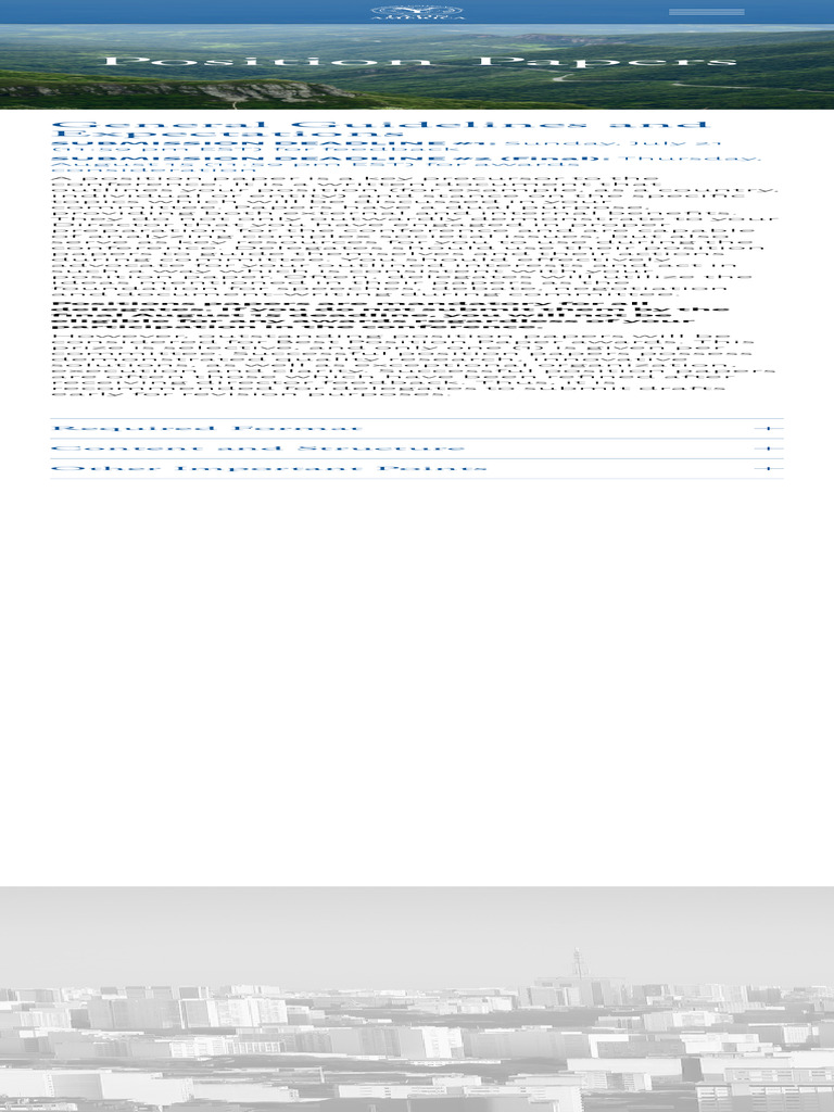 Position Paper Guidelines for Conference | PDF