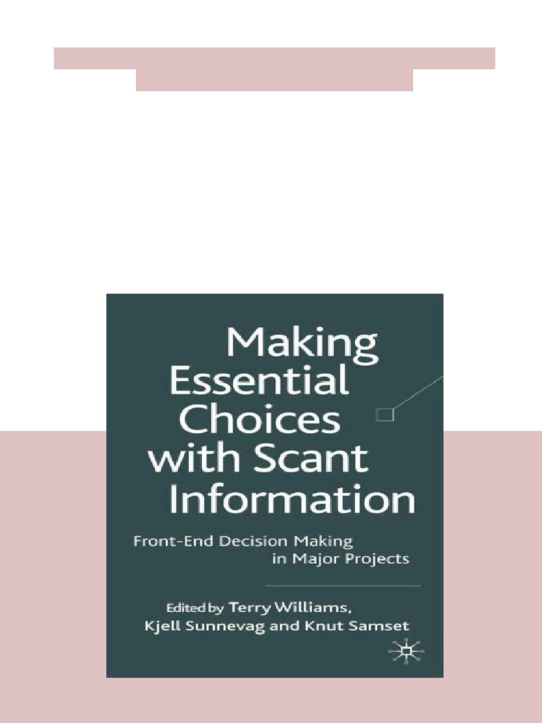 Making Essential Choices With Scant Information T. Williams Updated ...