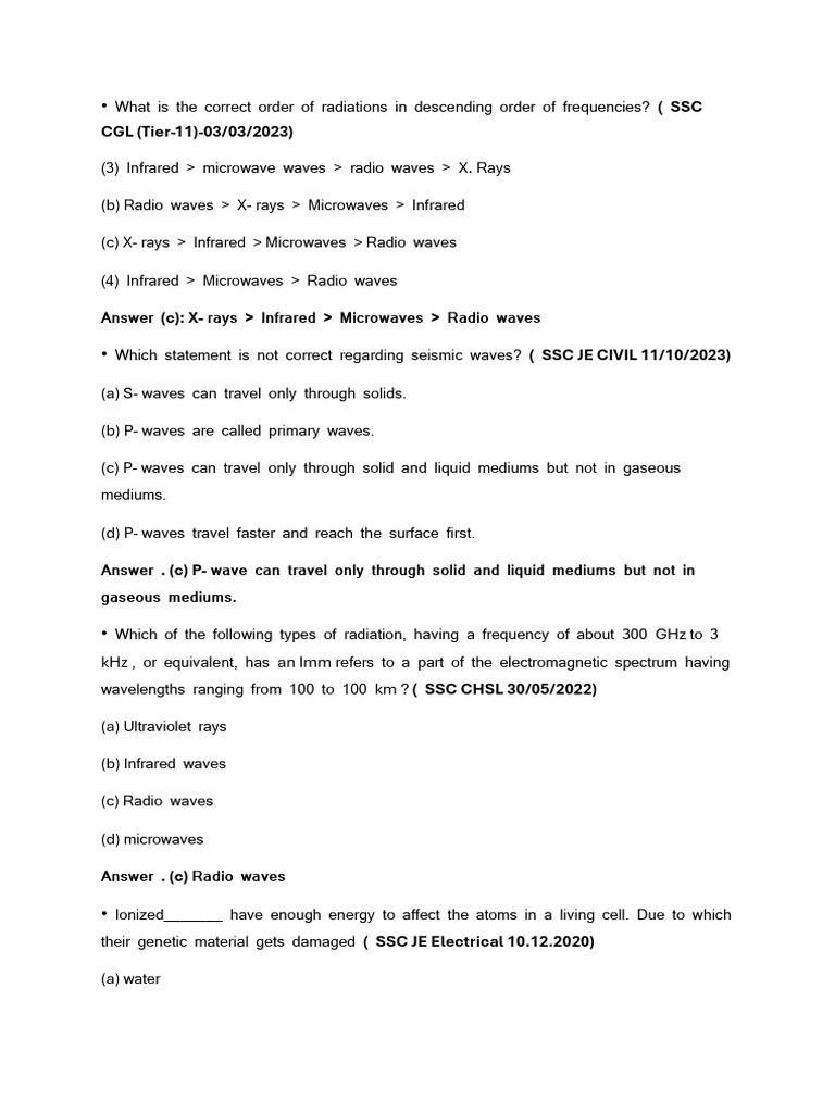 Wave MCQ English File 16q | PDF | Electromagnetic Radiation | Waves