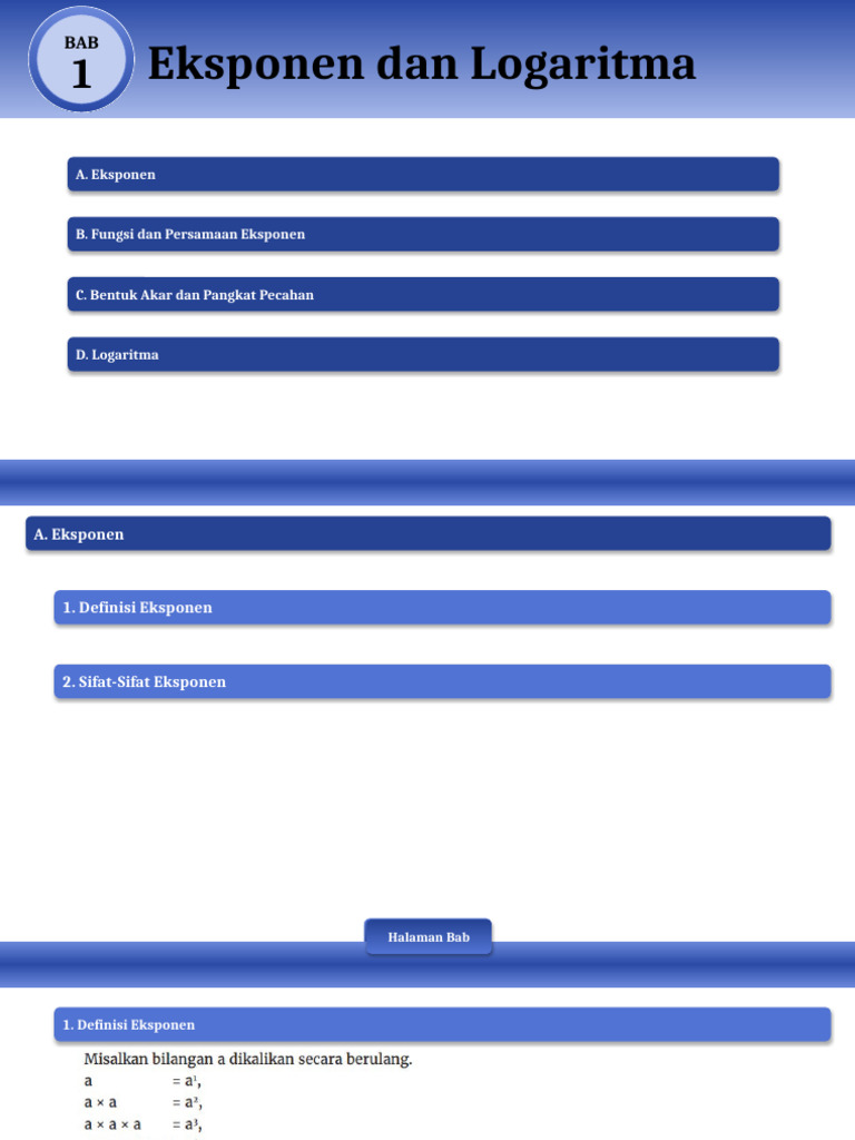 Salinan Dari PPT Eksponen Dan Logaritma Kelas X | PDF