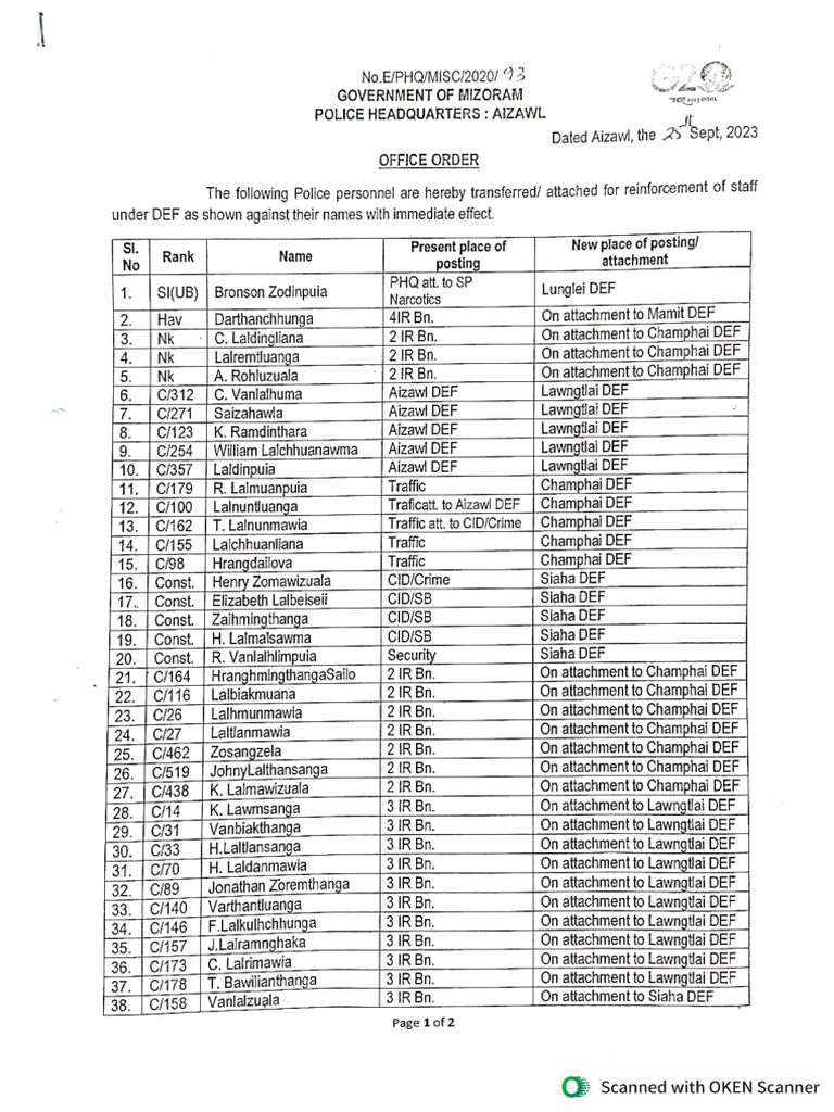 Transfer & Attachment Order | PDF