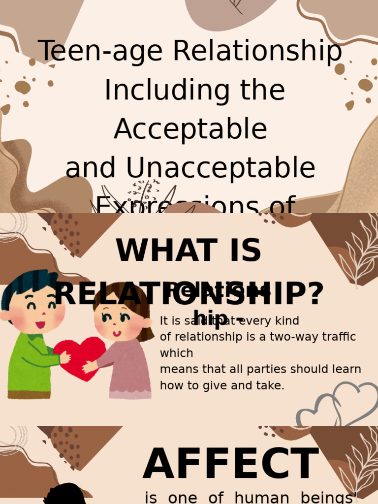 Module 1 Teen-Age Relationship Including The Acceptable and ...