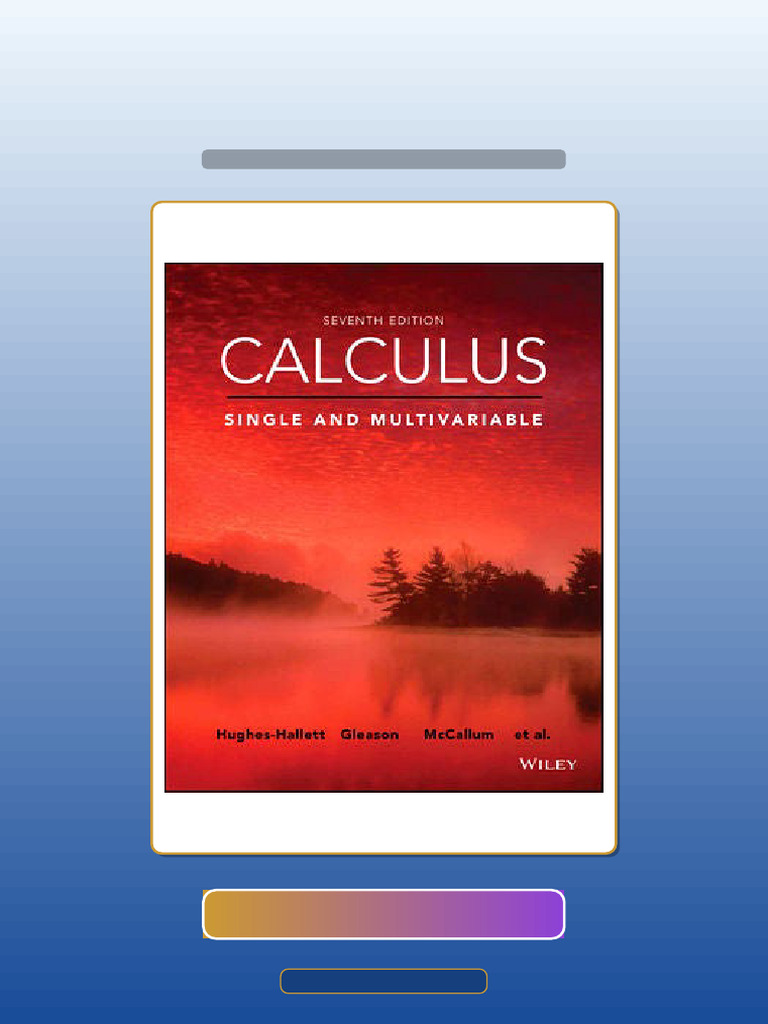 Calculus Single and Multivariable 7th Edition by HughesHallett eBook ...