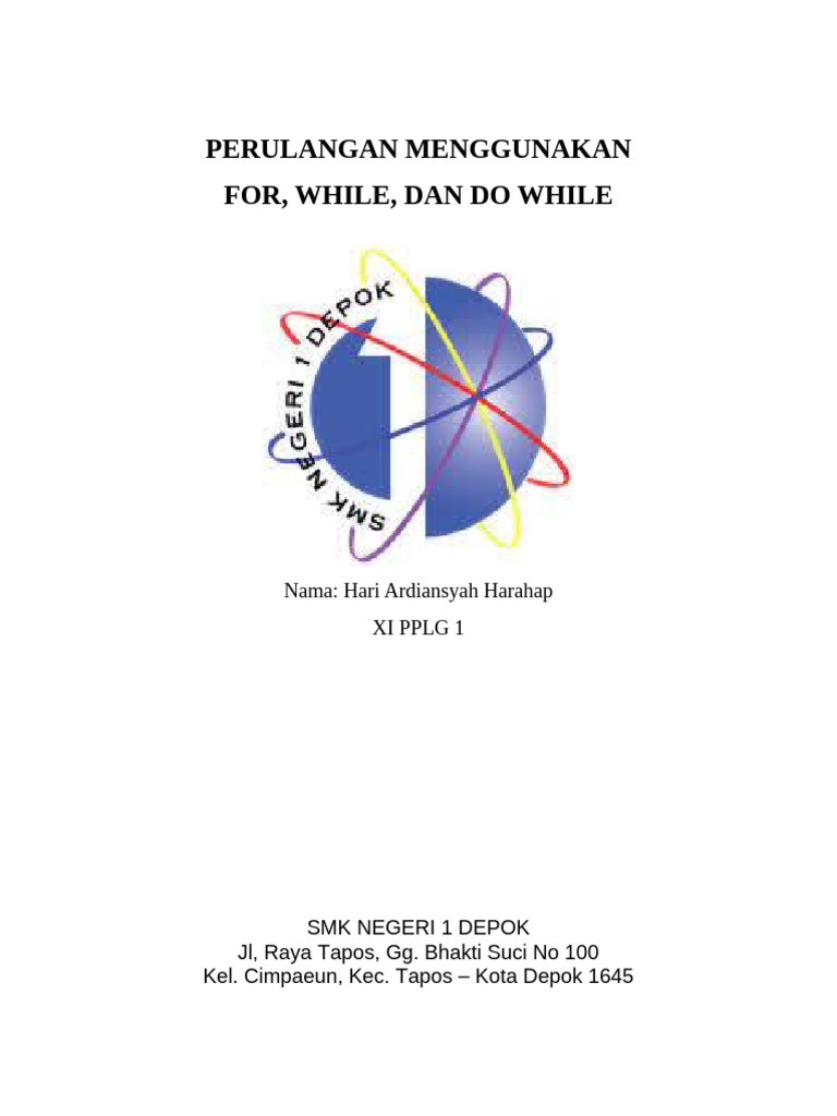 Perulangan Menggunakan For While Dan Do While | PDF
