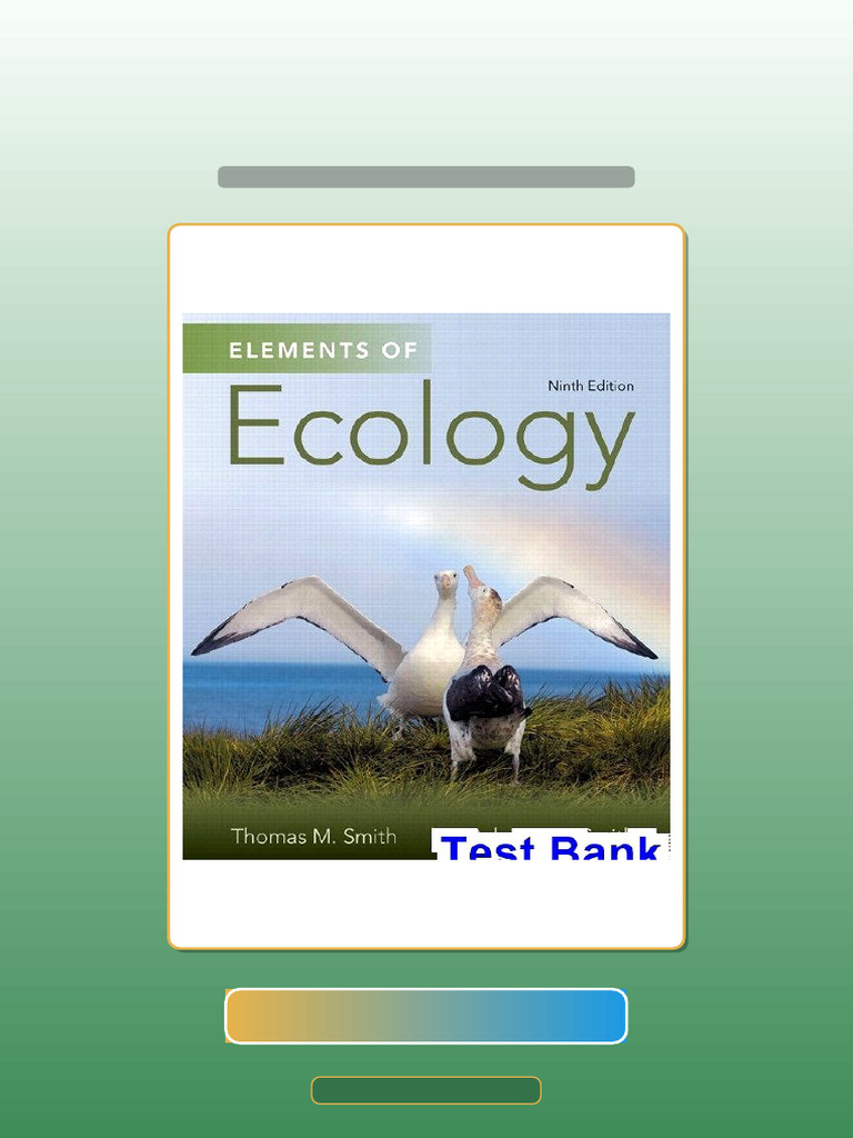 Elements of Ecology 9th Edition Smith eBook and TestBank Bundle Get It ...