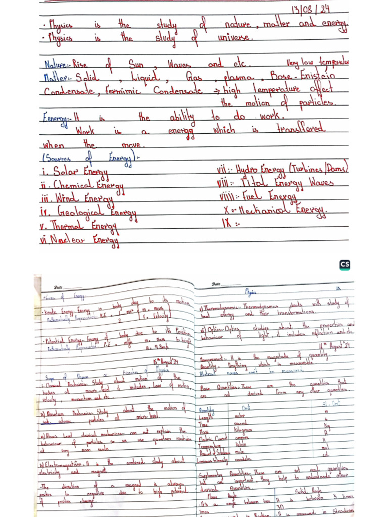 Physics Notes All Chaps | PDF